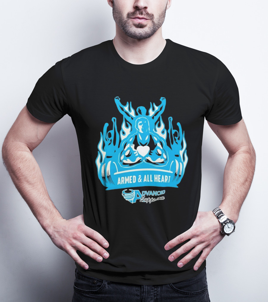 Armed & All Heart Advanced Supps Bodybuilding Fitness Motivation T-Shirt
