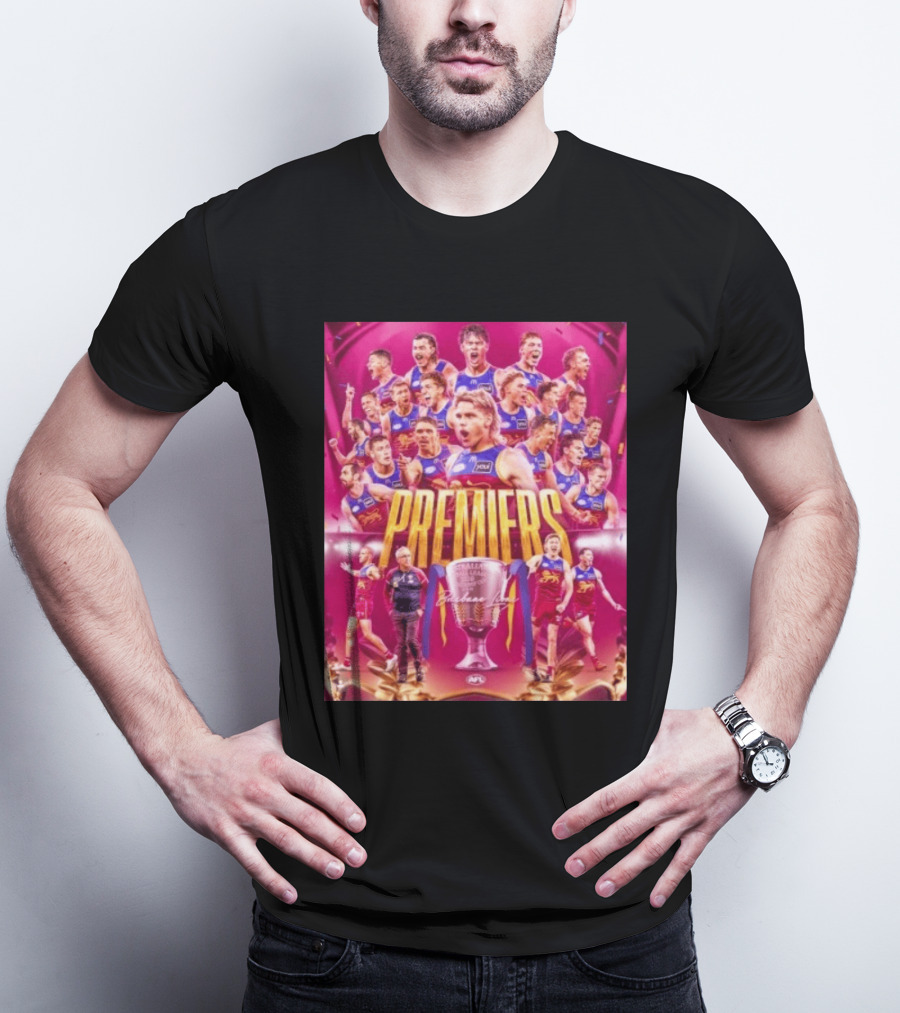 Brisbane Lions AFL 2026 Premiers Premiership Cup Celebration T-Shirt