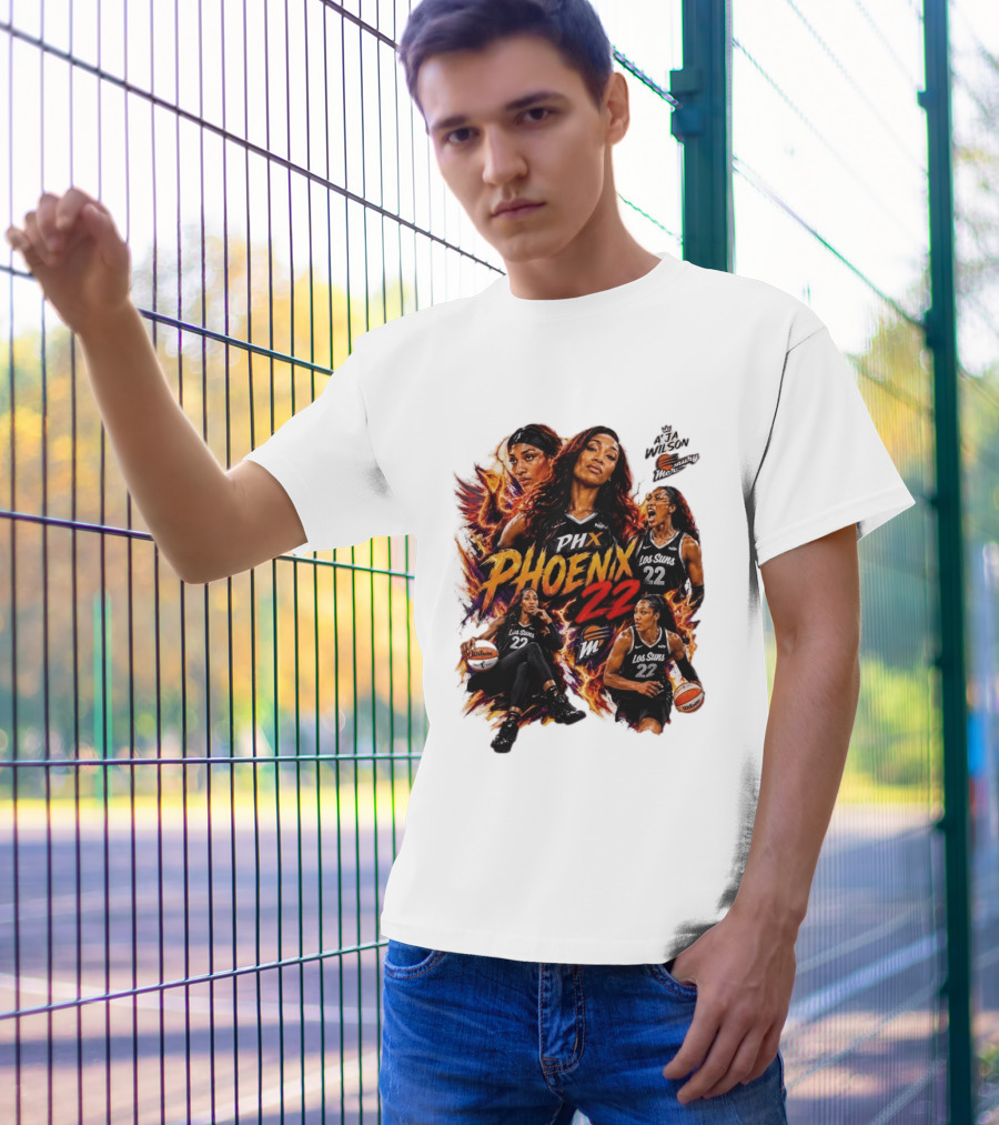 A'ja Wilson PHX Mercury Phoenix Los Suns 22 Basketball T-Shirt