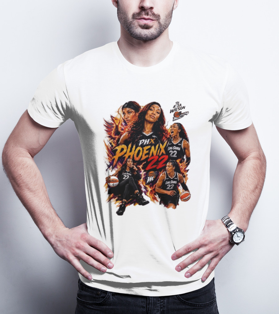 A'ja Wilson PHX Mercury Phoenix Los Suns 22 Basketball T-Shirt