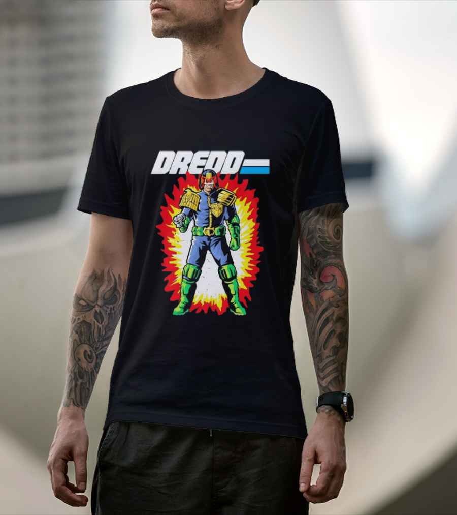 Judge Dredd 2000 AD Comic Sci Fi Hero Burst T-Shirt