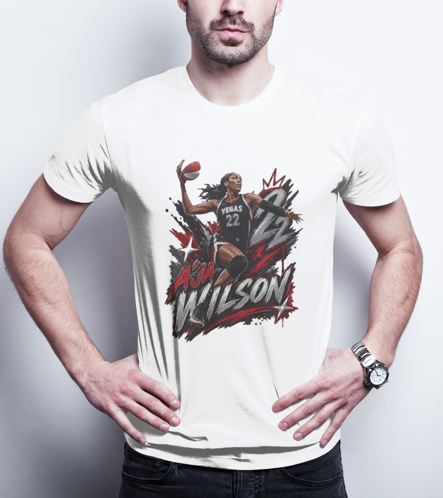 A'ja Wilson Vegas 22 Basketball Star T-Shirt