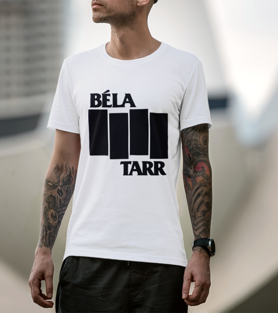Béla Tarr Block Logo Homage Black Flag T-Shirt