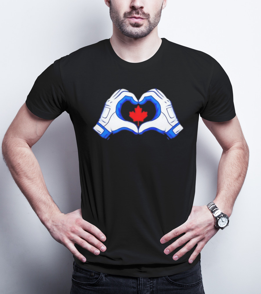 Vladimir Guerrero Jr Toronto Blue Jays Heart Hands Canada Maple Leaf T-Shirt