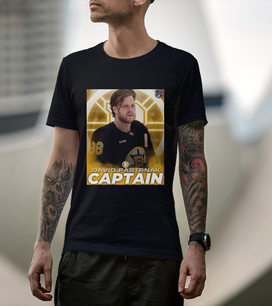 David Pastrnak Captain Boston Bruins NHL Hockey 88 T-Shirt