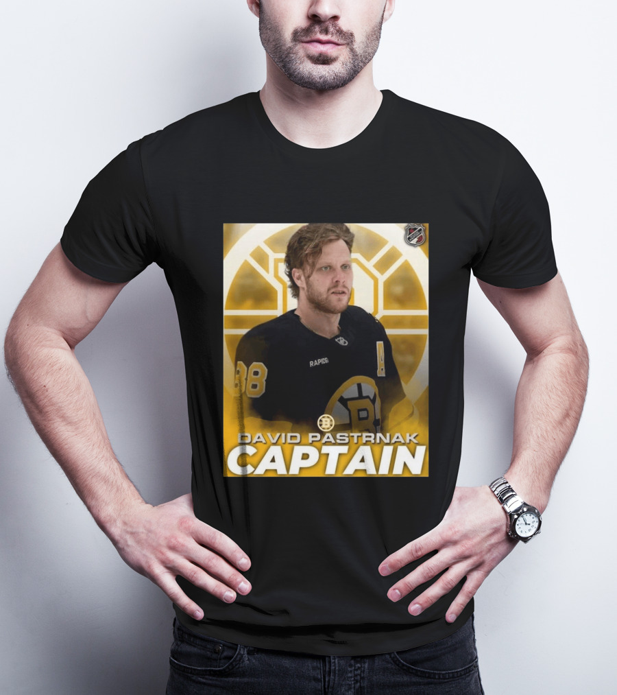 David Pastrnak Captain Boston Bruins NHL Hockey 88 T-Shirt