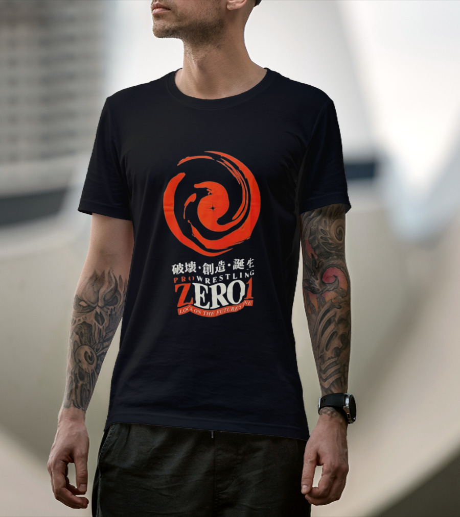 Pro Wrestling Zero1 Lock On The Future's One Breaking Creativity Birth T-Shirt
