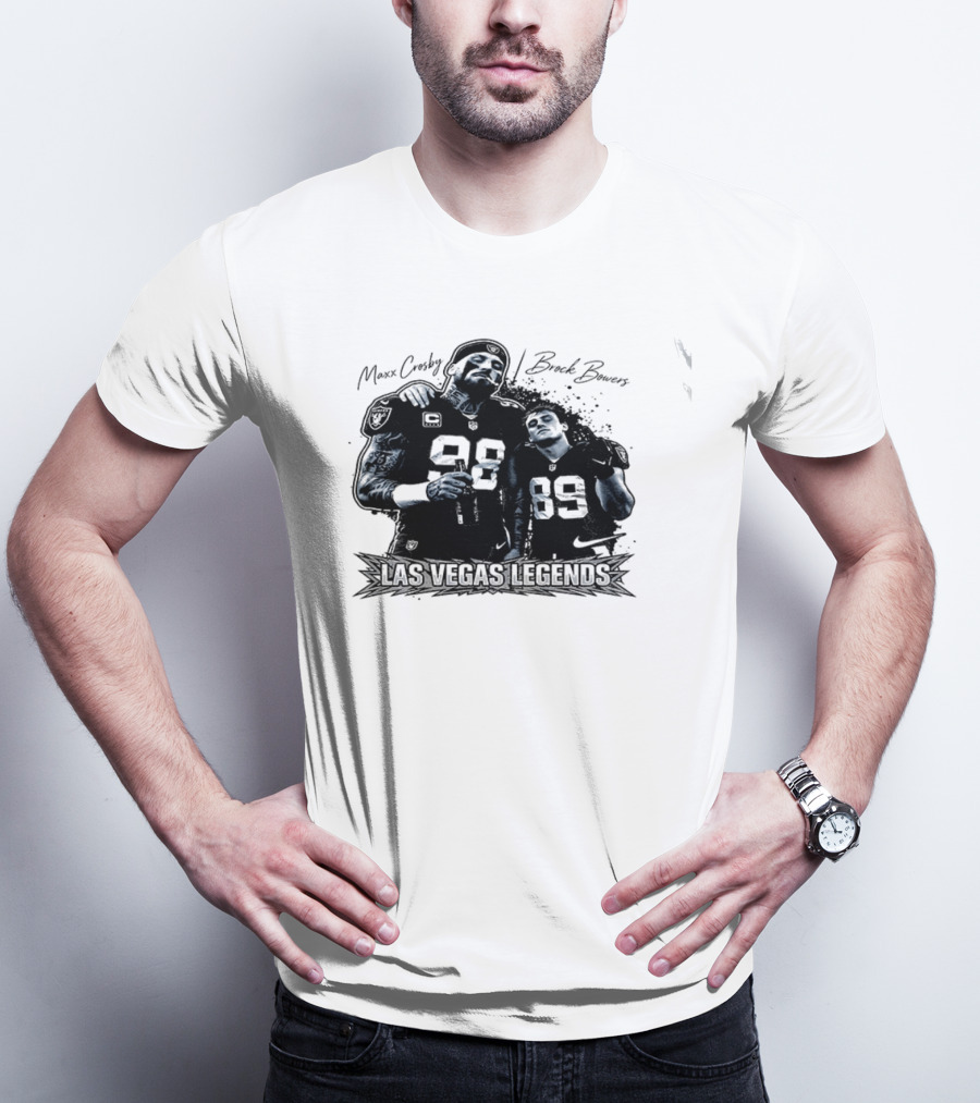 Maxx Crosby Brock Bowers 89 Las Vegas Legends 98 T-Shirt