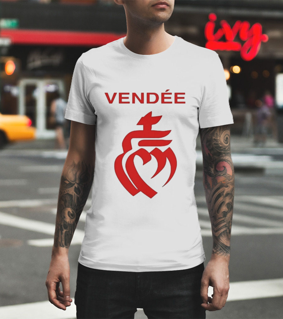 Vendée Sacred Heart Emblem France T-Shirt