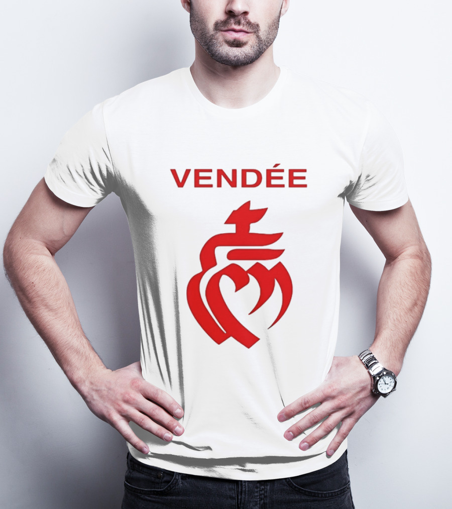Vendée Sacred Heart Emblem France T-Shirt