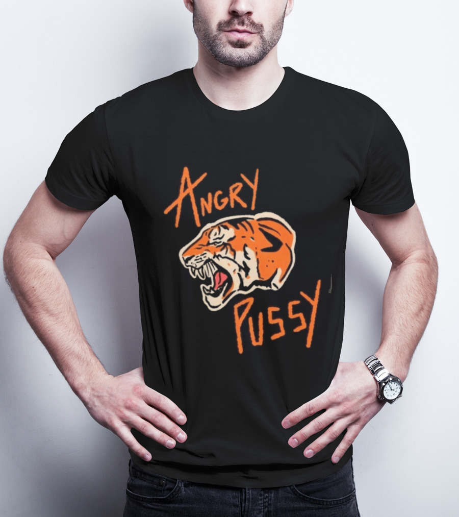 Angry Pussy Fierce Tiger Wild Cat Animal Predator T-Shirt