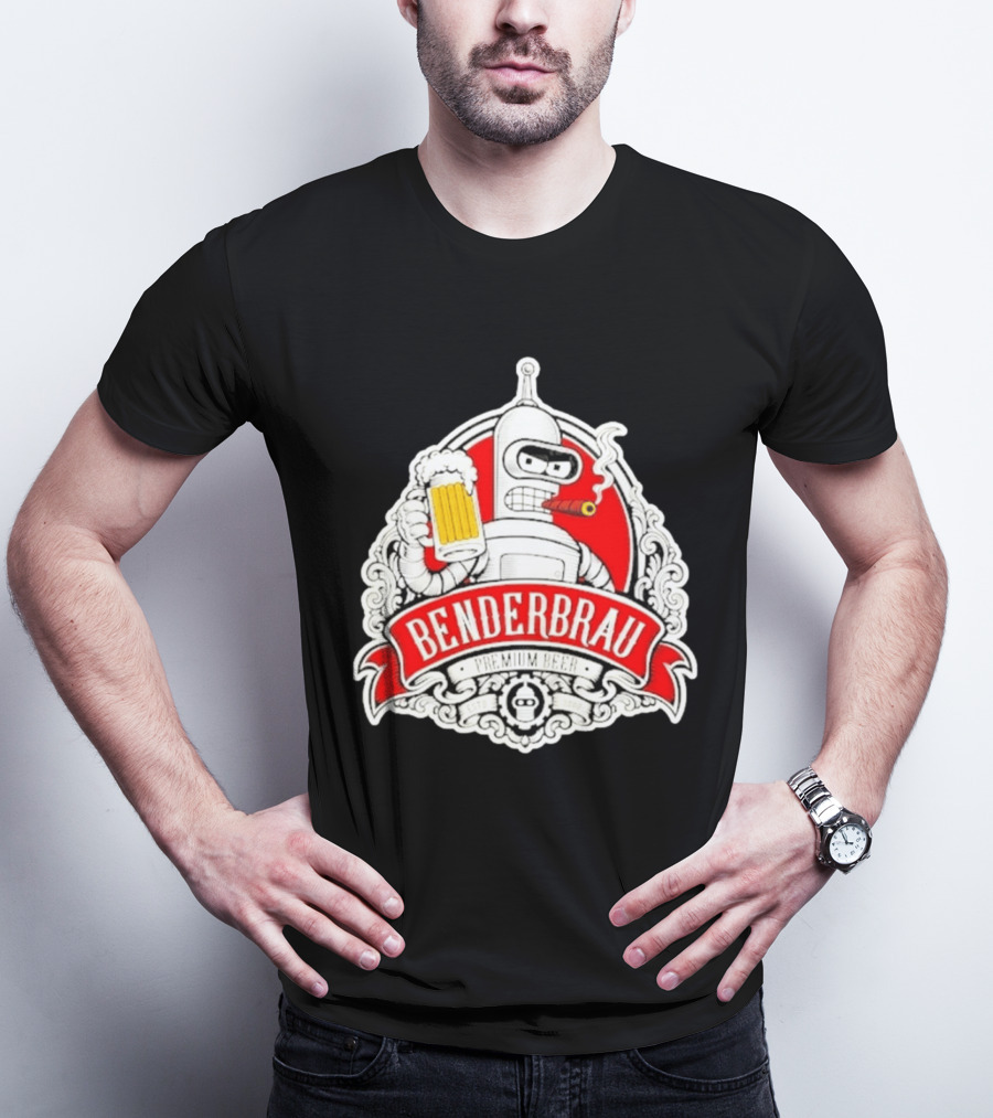 Benderbrau Premium Beer Futurama Bender T-Shirt