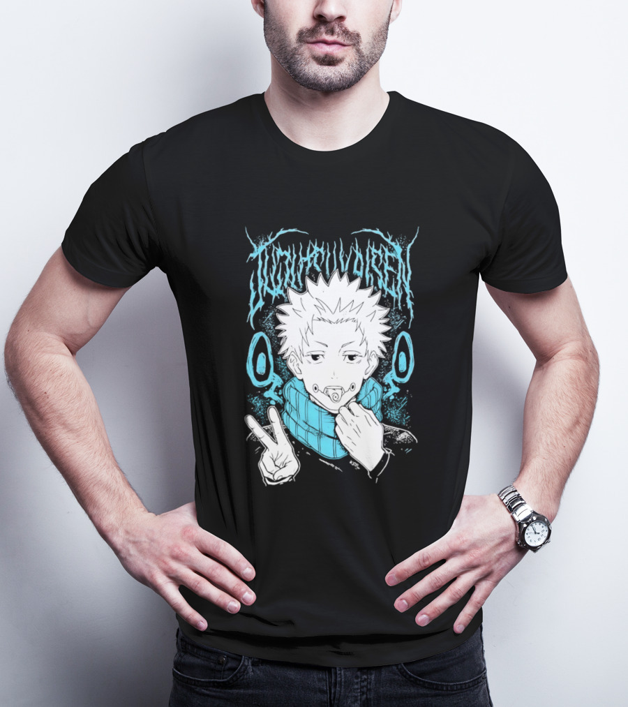 Jujutsu Kaisen Yuji Itadori Anime Manga Peace Sign T-Shirt