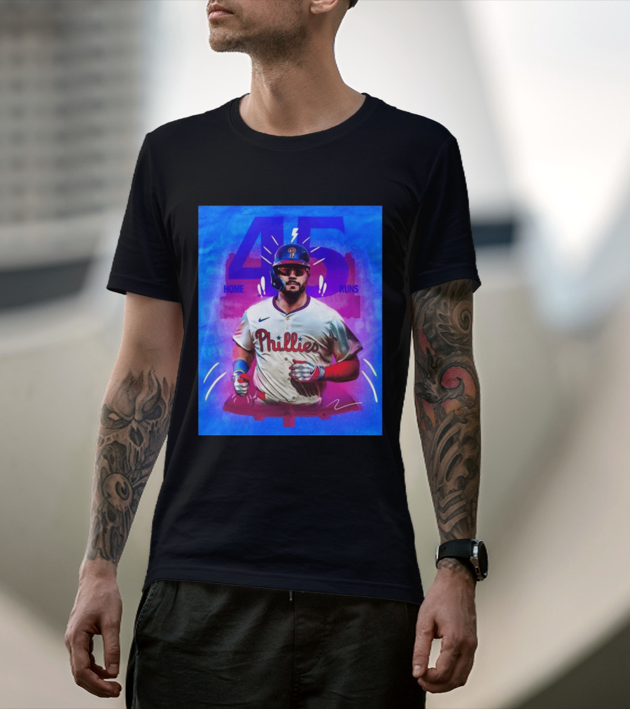 Kyle Schwarber 45 Home Runs Phillies MLB Leaderboard Season T-Shirt