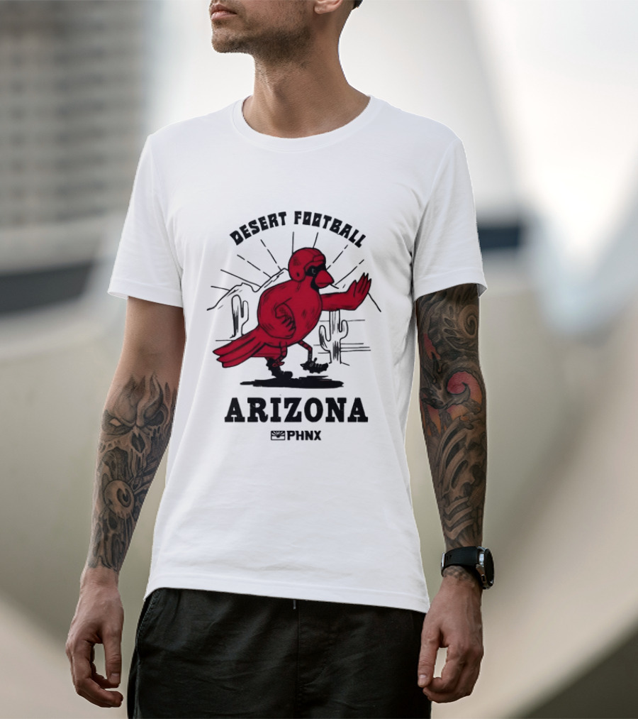Arizona Desert Football PHNX Bird Cactus Sports T-Shirt