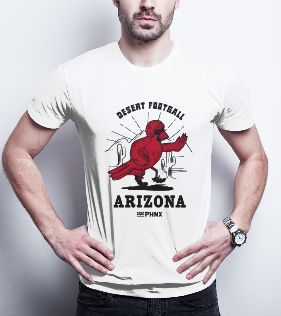 Arizona Desert Football PHNX Bird Cactus Sports T-Shirt