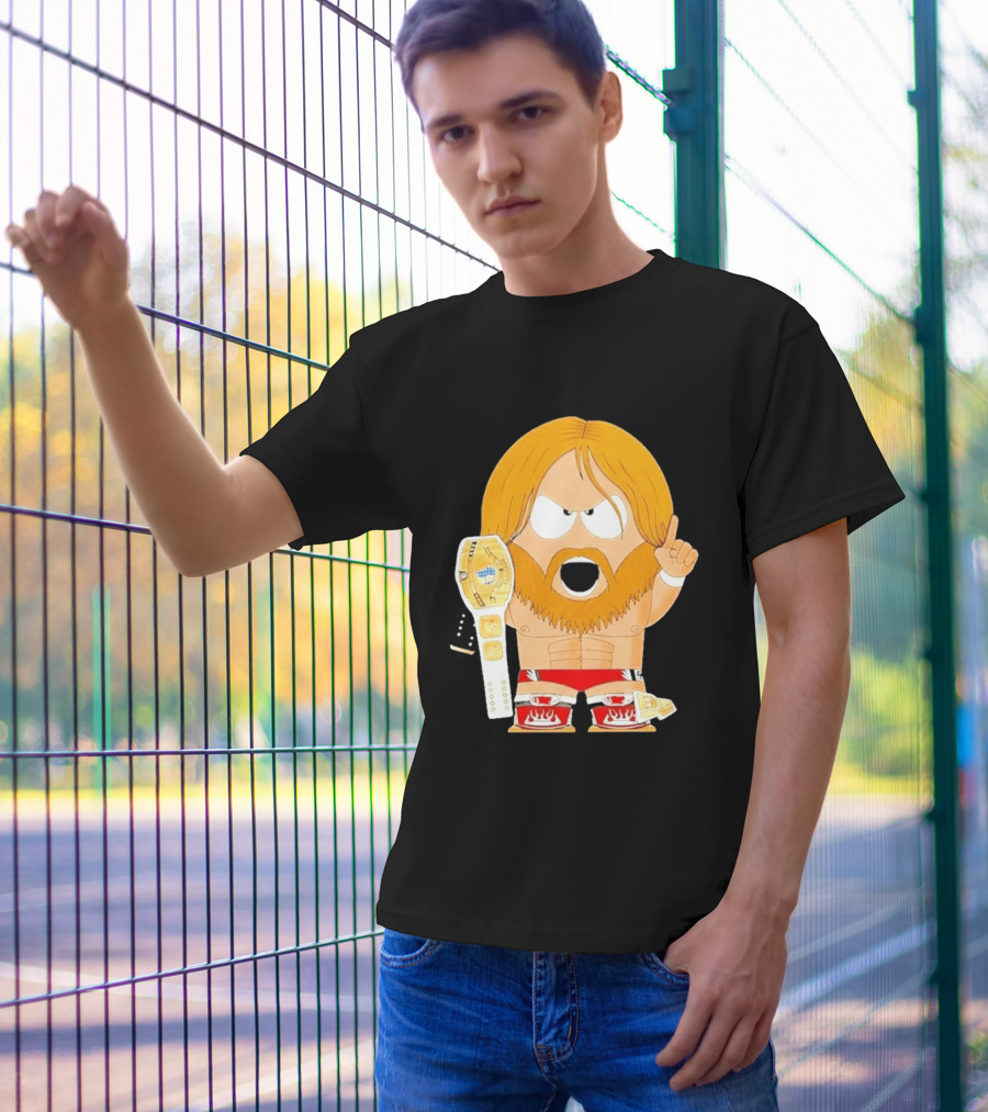 Daniel Bryan Parody Cartoon WWE Champion Belt T-Shirt