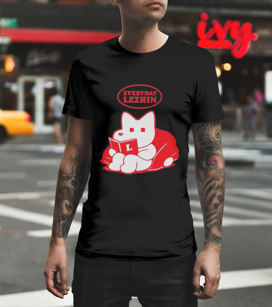 Everyday Lezhin Reading Webtoon Relaxing Cartoon Character With Book T-Shirt