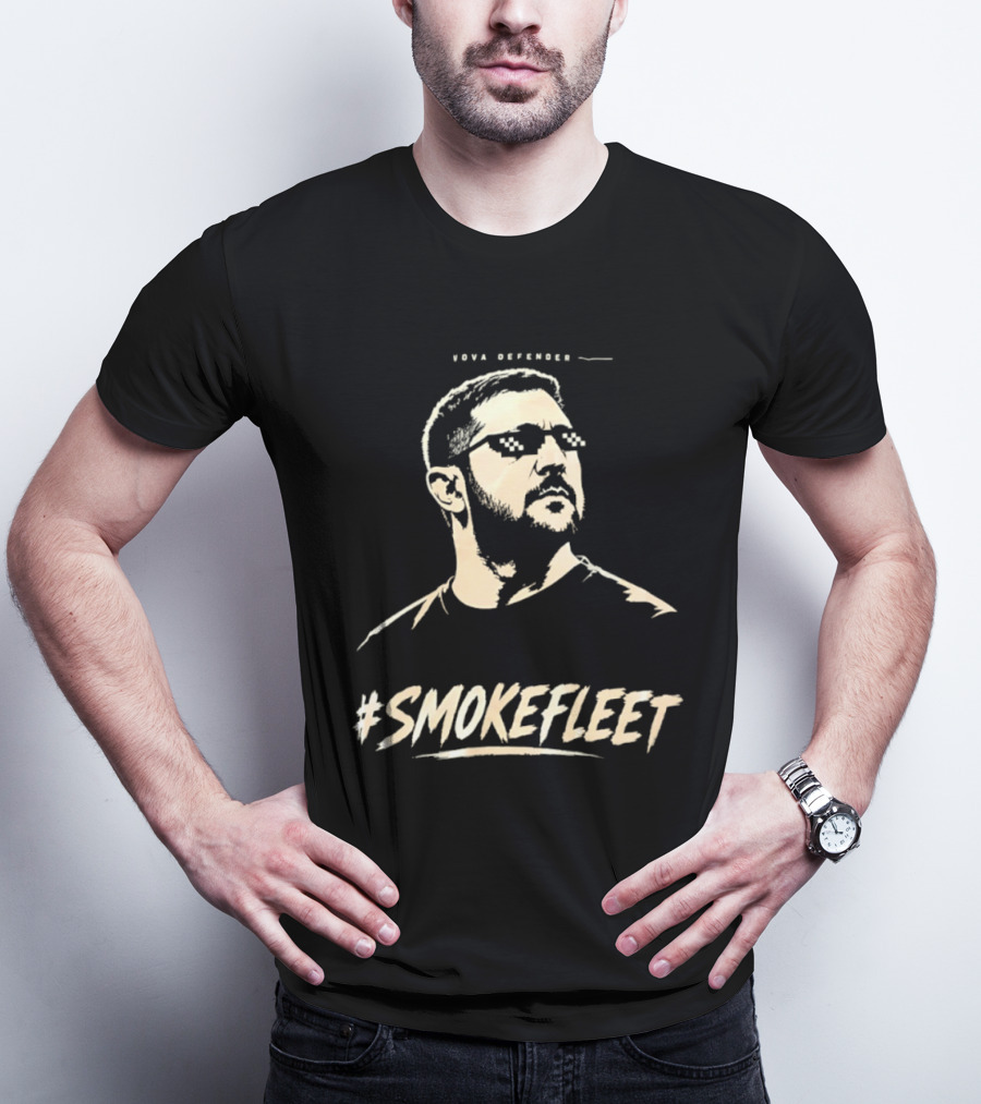 Vova Defender Smokefleet Thug Life Pixelated Sunglasses T-Shirt