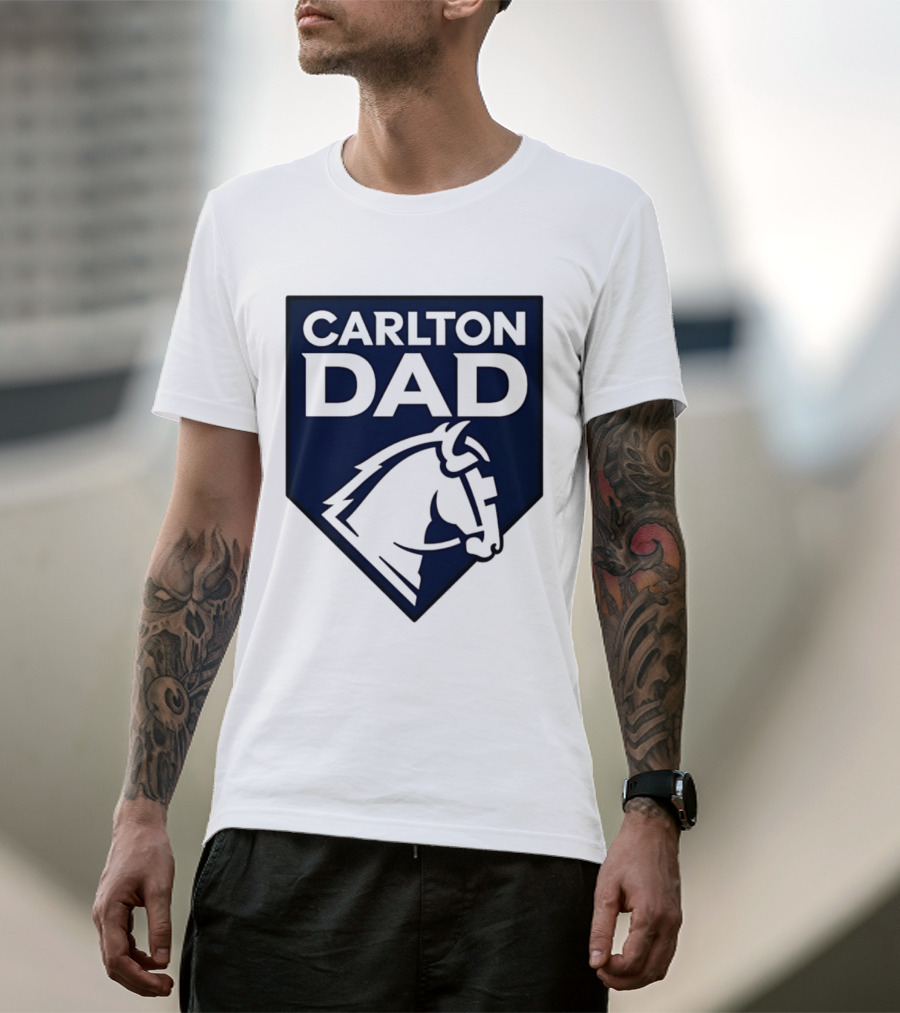 Carlton Dad AFL Father Football Club Horse T-Shirt