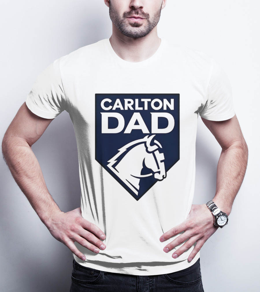 Carlton Dad AFL Father Football Club Horse T-Shirt
