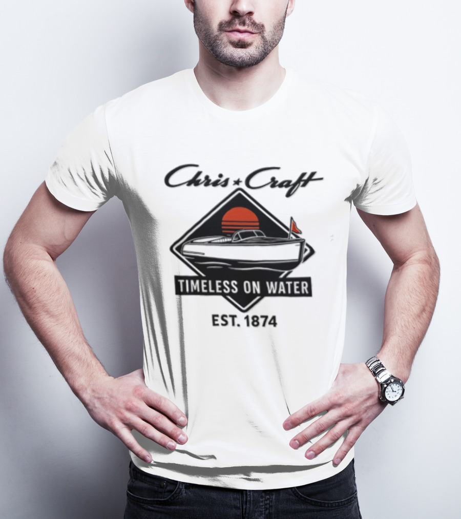 Chris Craft Vintage Boating Timeless On Water Est 1874 T-Shirt