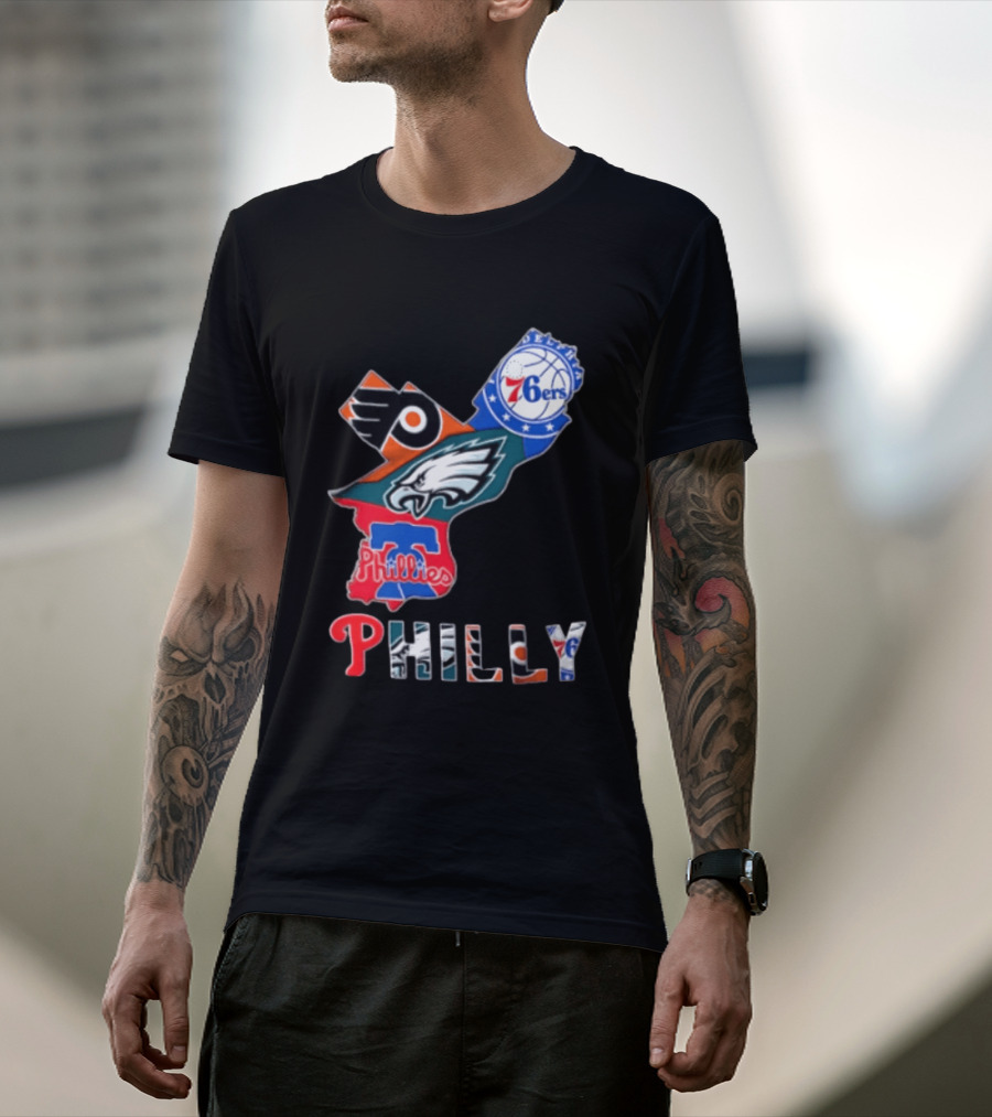 Philadelphia 76ers Flyers Eagles Phillies Philly Teams T-Shirt