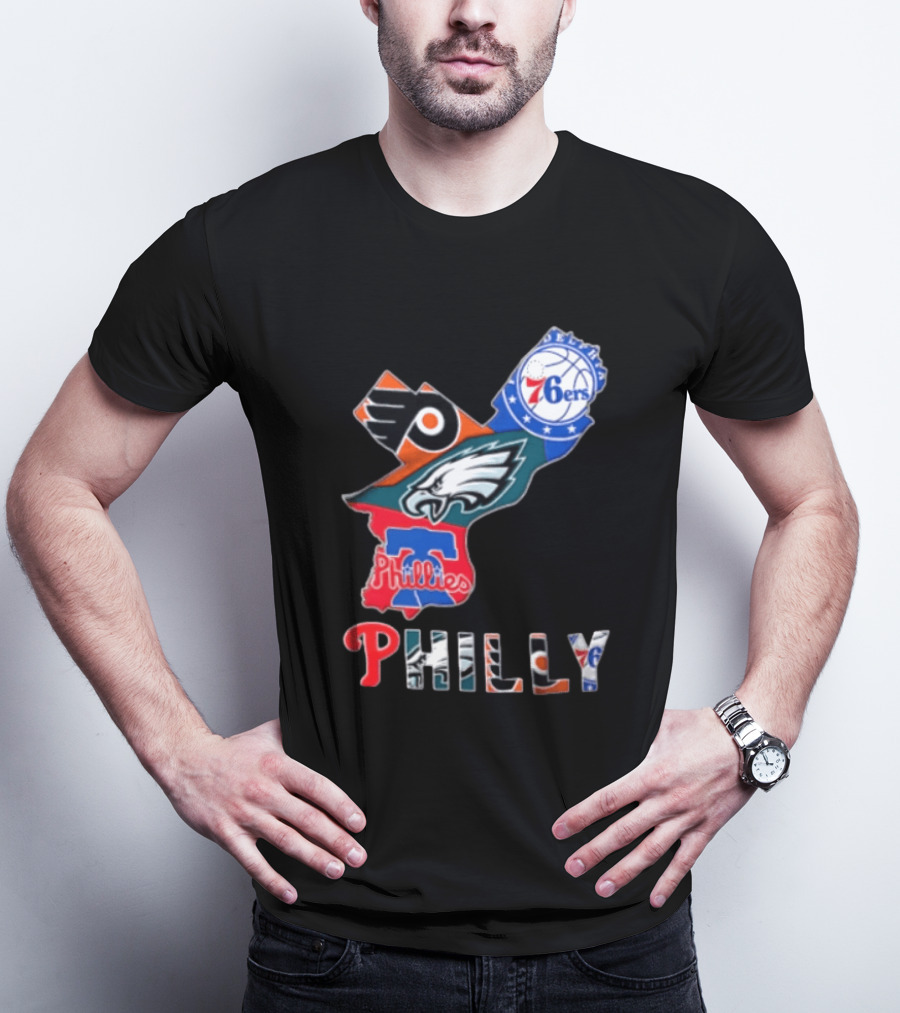Philadelphia 76ers Flyers Eagles Phillies Philly Teams T-Shirt