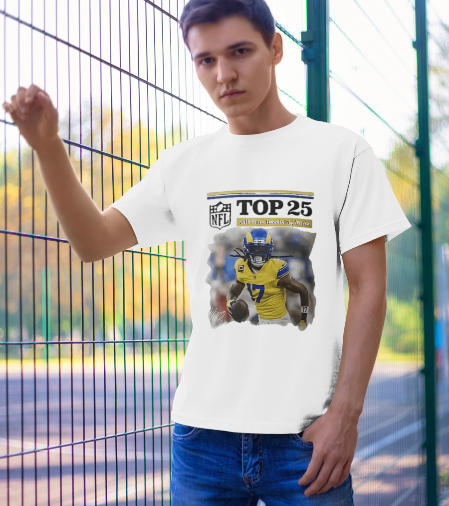 NFL Top 25 All Time Receiving Yards 17 T-Shirt