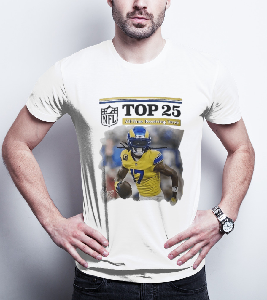 NFL Top 25 All Time Receiving Yards 17 T-Shirt