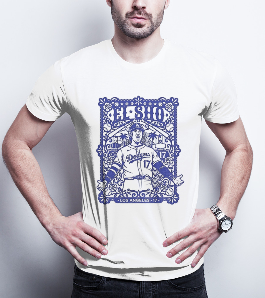 Shohei Ohtani El Sho Papel Picado Los Angeles Baseball T-Shirt
