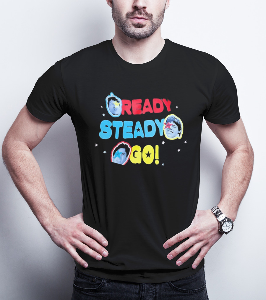 Ready Steady Go Friends Pop Music Colorful Star Portraits T-Shirt