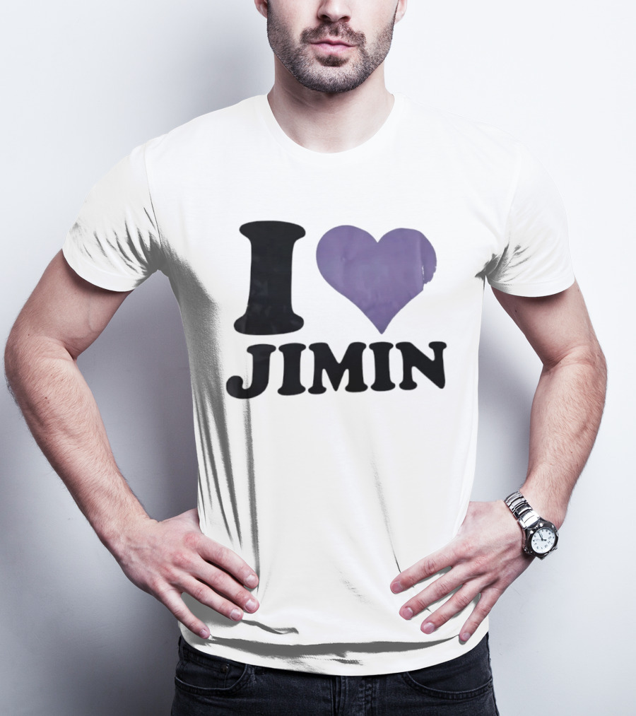 I Love Jimin Heart K Pop BTS Fan Merchandise T-Shirt