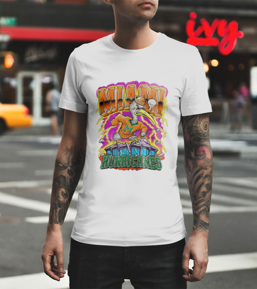 Miami Hurricanes Vintage Style Go Canes U Throwback T-Shirt