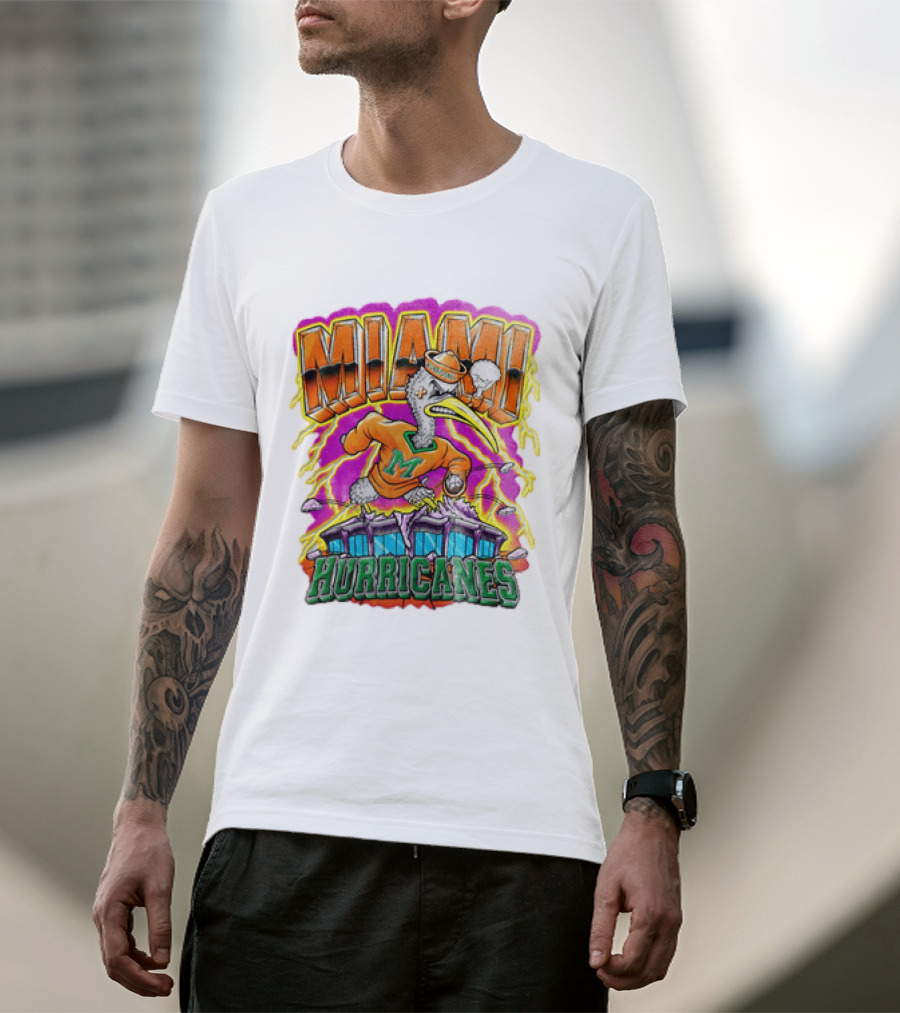 Miami Hurricanes Vintage Style Go Canes U Throwback T-Shirt