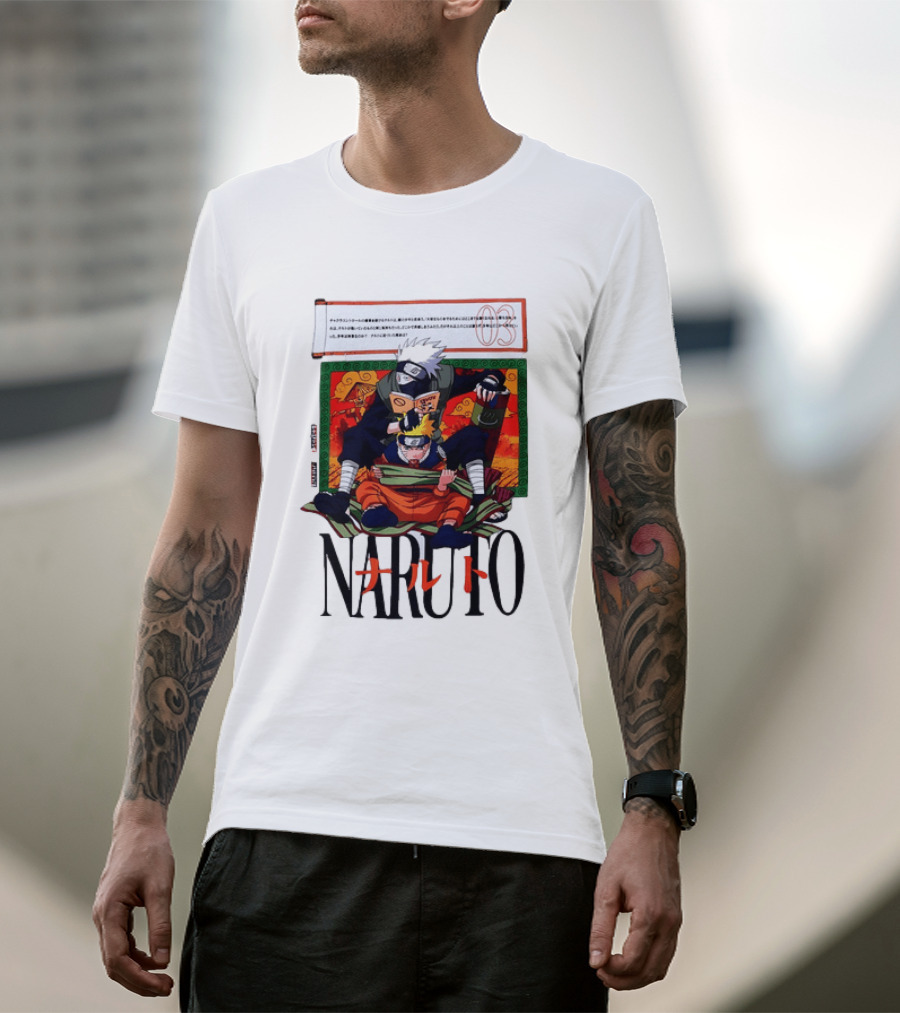 Naruto Kakashi 72 Series Manga Cover Style Anime T-Shirt