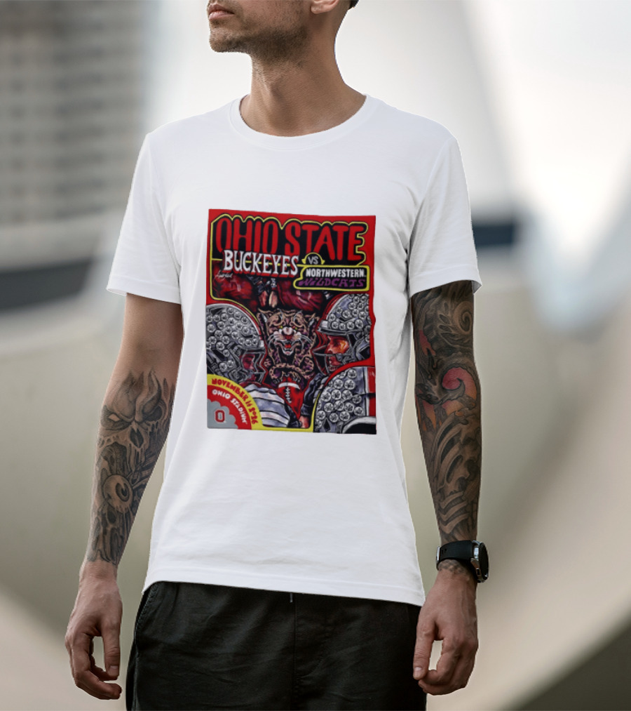 Ohio State Buckeyes Vs Northwestern Wildcats 2026 November Rivalry Ohio Stadium T-Shirt
