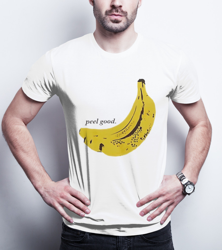 Peel Good Banana Fruit Minimalist Yellow T-Shirt
