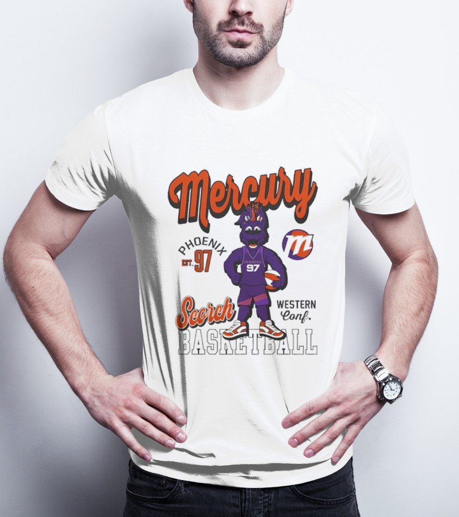Mercury Phoenix 97 Scorch Western Conf Basketball T-Shirt