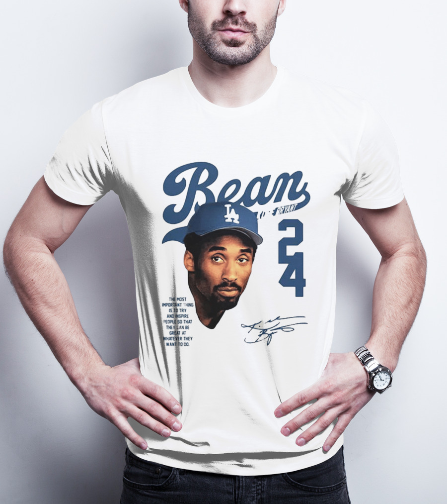 Puka Nacua Wears Bean Kobe Bryant Dodgers 24 T-Shirt