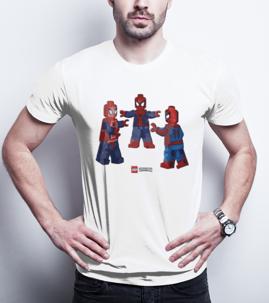 LEGO Spider Man Three Figures Meme Poses T-Shirt