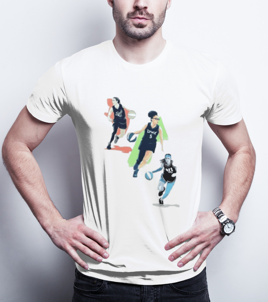 WNBA Players Indy 22 Lynx 5 Atlanta 10 Basketball Action T-Shirt