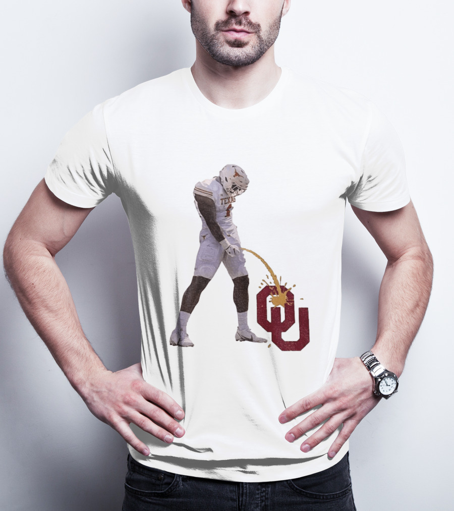 Texas Longhorns Xavier Worthy #1 Pee On Oklahoma Sooners OU Football Rivalry T-Shirt
