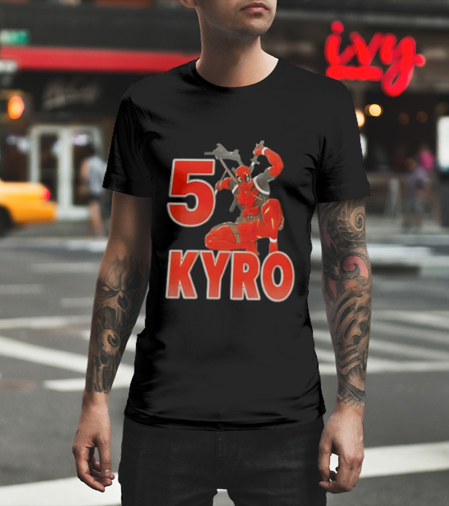 5 Kyro Crouching Deadpool With Swords T-Shirt