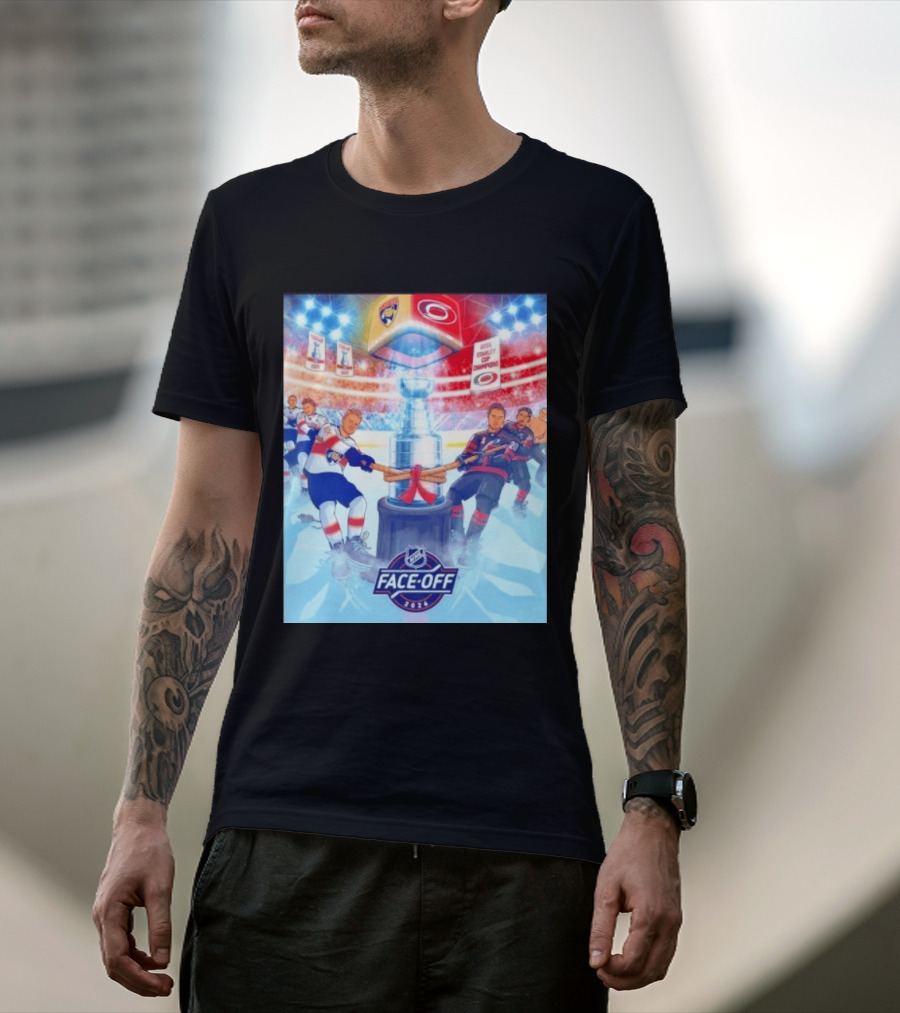 NHL Face Off 2026 Stanley Cup Florida Panthers Vs Carolina Hurricanes Ice Hockey Showdown T-Shirt