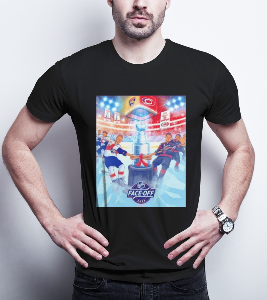 NHL Face Off 2026 Stanley Cup Florida Panthers Vs Carolina Hurricanes Ice Hockey Showdown T-Shirt