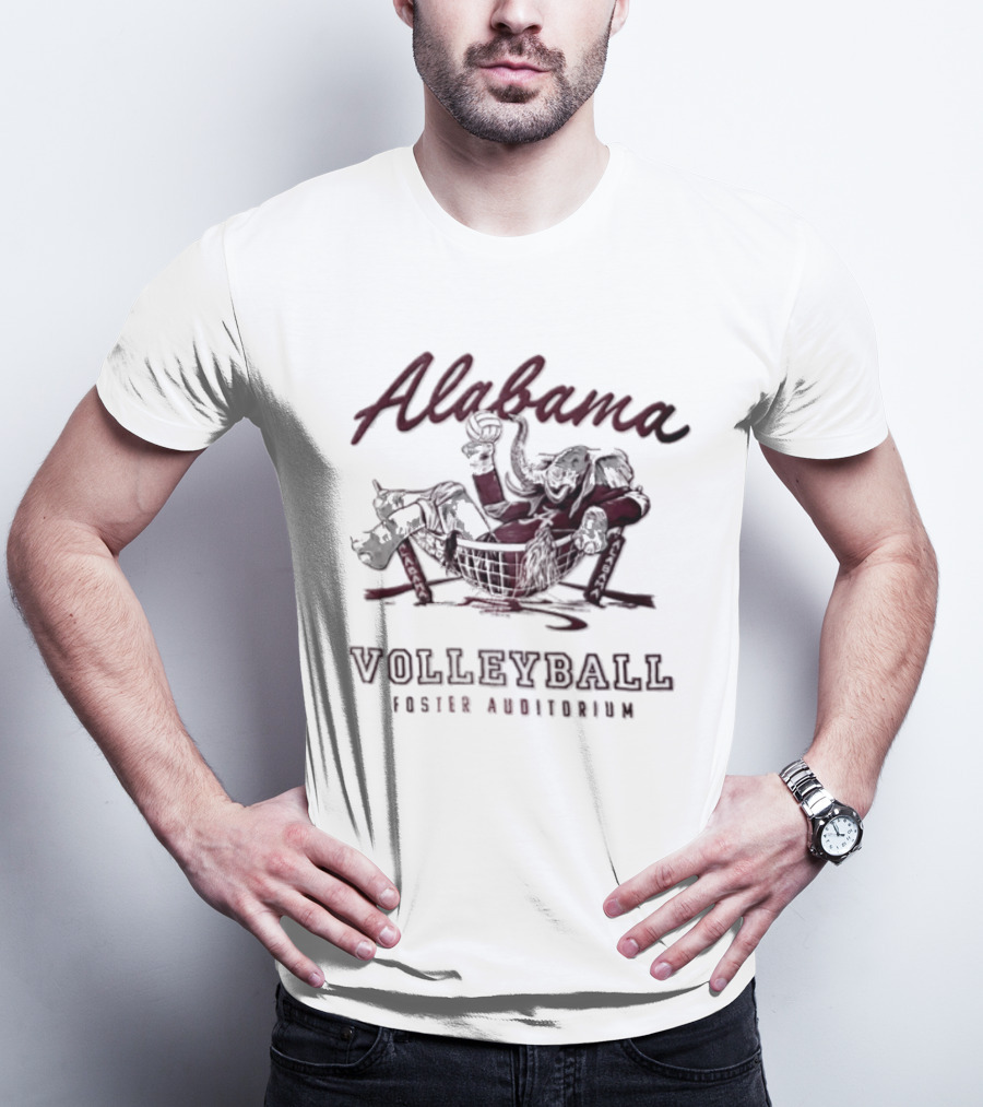 Alabama Volleyball Foster Auditorium Elephant T-Shirt