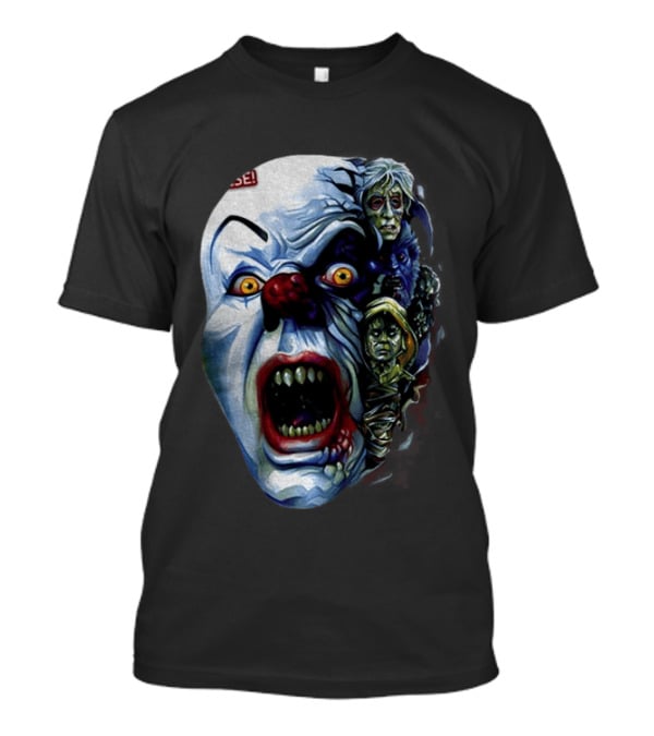 Pennywise The Dancing Clown Stephen King's IT Horror Nightmare Faces T-Shirt