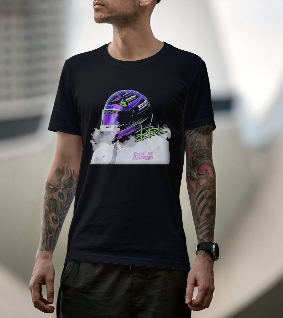 Soul Motorsports Dion Dawkins Racing Helmet Signature T-Shirt
