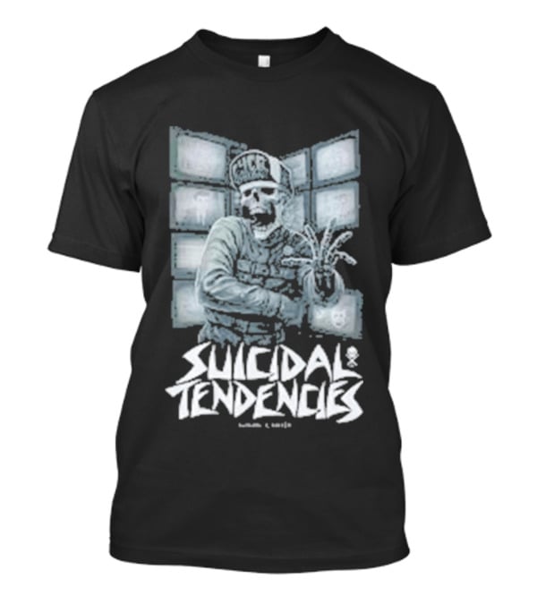Suicidal Tendencies Institutionalized Skeleton Holding Beaker By Jim 'Taz' Evans T-Shirt